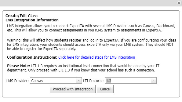 The Expert TA – LMS Integration – 2024
